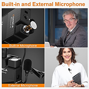 comica BoomX-D1 - Wireless Microphone System for Cameras, Camcorders, Smartphones, Laptops, Compact Wireless Lavalier Lapel Microphone with Noise Reduction, Low Latency, Monitoring, Muting