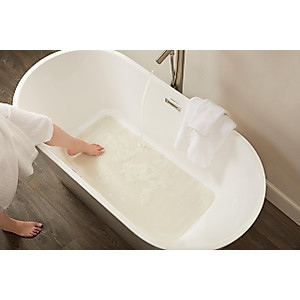Rubbermaid Commercial Products Bath Tub and Shower Mat, Extra Long Safti-Grip Non-Slip Bathroom Mat for Shower/Bathtub with Suction Cups, Machine Washable, 36-Inch X 18-Inch, White