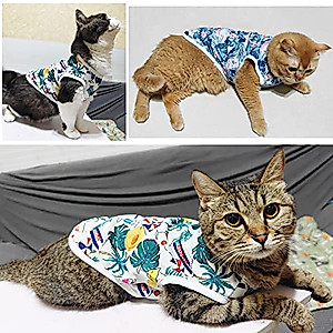 Naroume 2 Pack Dog Shirt - Dog Hawaii Shirts - Flamingo Pet Vest - Dog Summer Shirt Puppy Clothes,Soft & Breathable Mesh Puppy Shirt Beach Seaside Puppy Shirt Sweatshirt for Small Dogs Cats