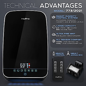 LED Humidifiers for Home Large Room Bedroom 1.45 Gal