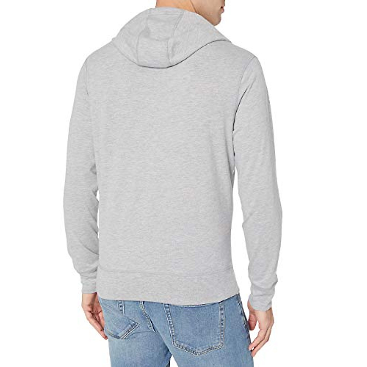 Amazon Essentials Men's Lightweight Jersey Pullover Hoodie, Medium Grey Heather, Medium