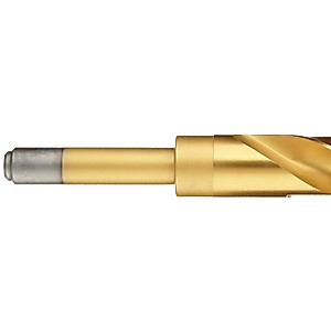 Chicago Latrobe 190C-TN Cobalt Steel Reduced-Shank Drill Bit, TiN Coated, Round Shank, 118 Degree Split Point, 1" Size