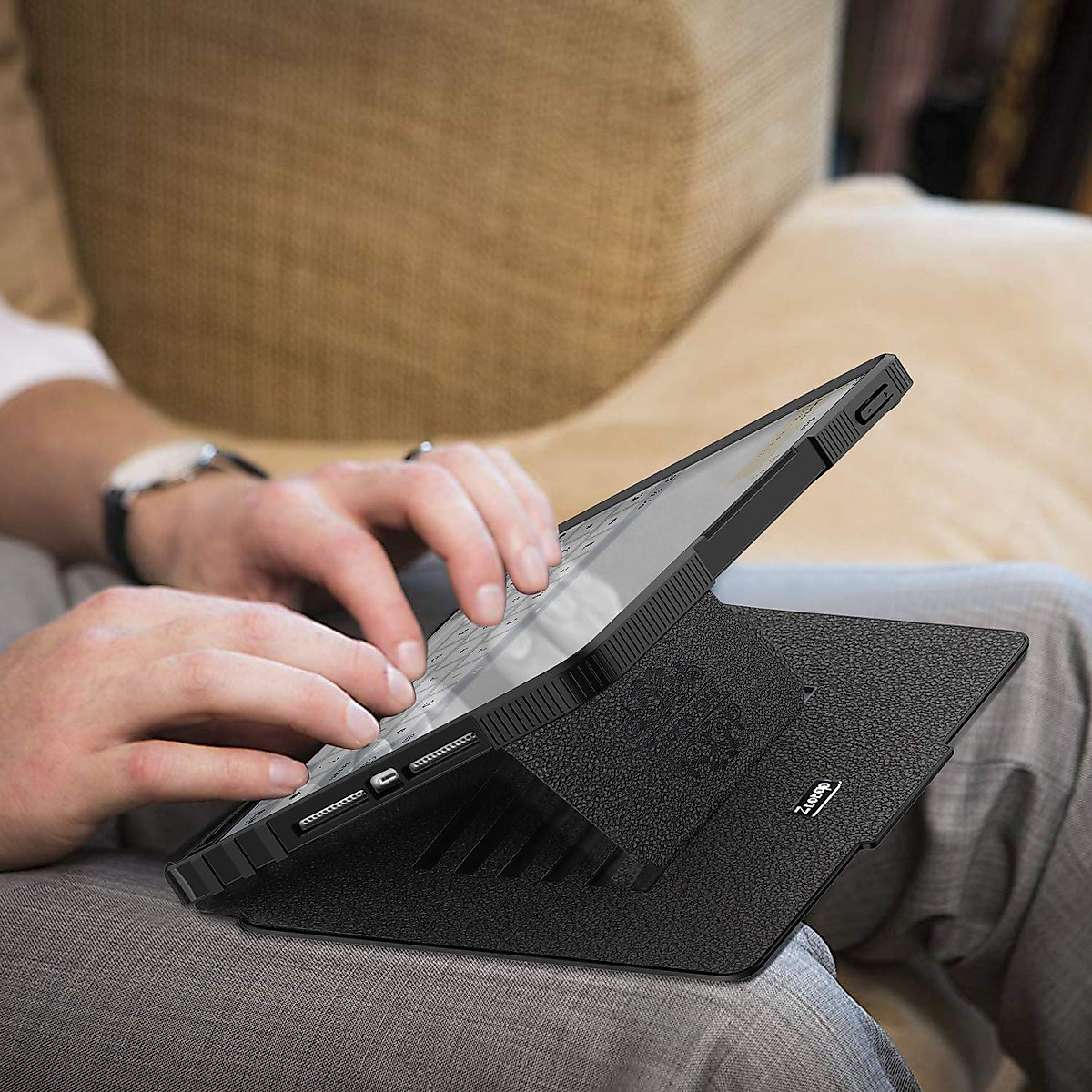 ZtotopCase iPad 9th/8th/7th Generation Case, [6 Magnetic Angles] Highly Protective & Shock Absorption Cover with Pencil Holder for iPad 10.2 Inch 2021/2020/2019 - Black