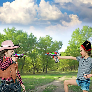 ArtCreativity Ranger Hand-Gun Toy Set with Flashing Lights & Sounds, 2 Cool Futuristic Handguns, Pretend Play, Great Party Favor, Gift for Boys and Girls, Batteries Included- Colors May Vary