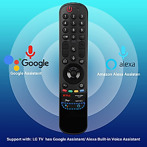 Gvirtue Voice Remote AN-MR21GA for 2021 LG-Magic-Remote, Replacement for LG UHD OLED QNED NanoCell 4K 8K Smart TV, with Pointer and Voice Function
