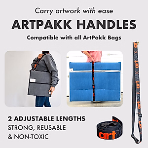 ARTPAKK Art Bags (AP03-28" x 36 1/2") - Strong • Shock-Absorbent • Reusable • Non-Toxic • Waterproof • Acid-Free Lining - Long-Term Art Storage + Shipping + Protection Solution (Colour May Vary)