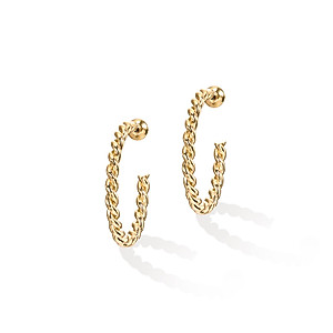PAVOI 14K Gold Plated 2.5mm Twisted Rope Round Hoop Earrings (25 Millimeters, Yellow Gold Plated)