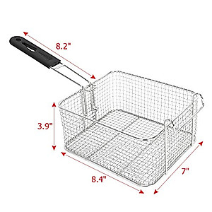 ROVSUN 22.8QT Electric Deep Fryer w/ 2 Baskets & Lids, 21.6L Stainless Steel Commercial Double Fryer, Countertop Kitchen Frying Machine w/ Temperature Control, French Fries Donuts 5000W