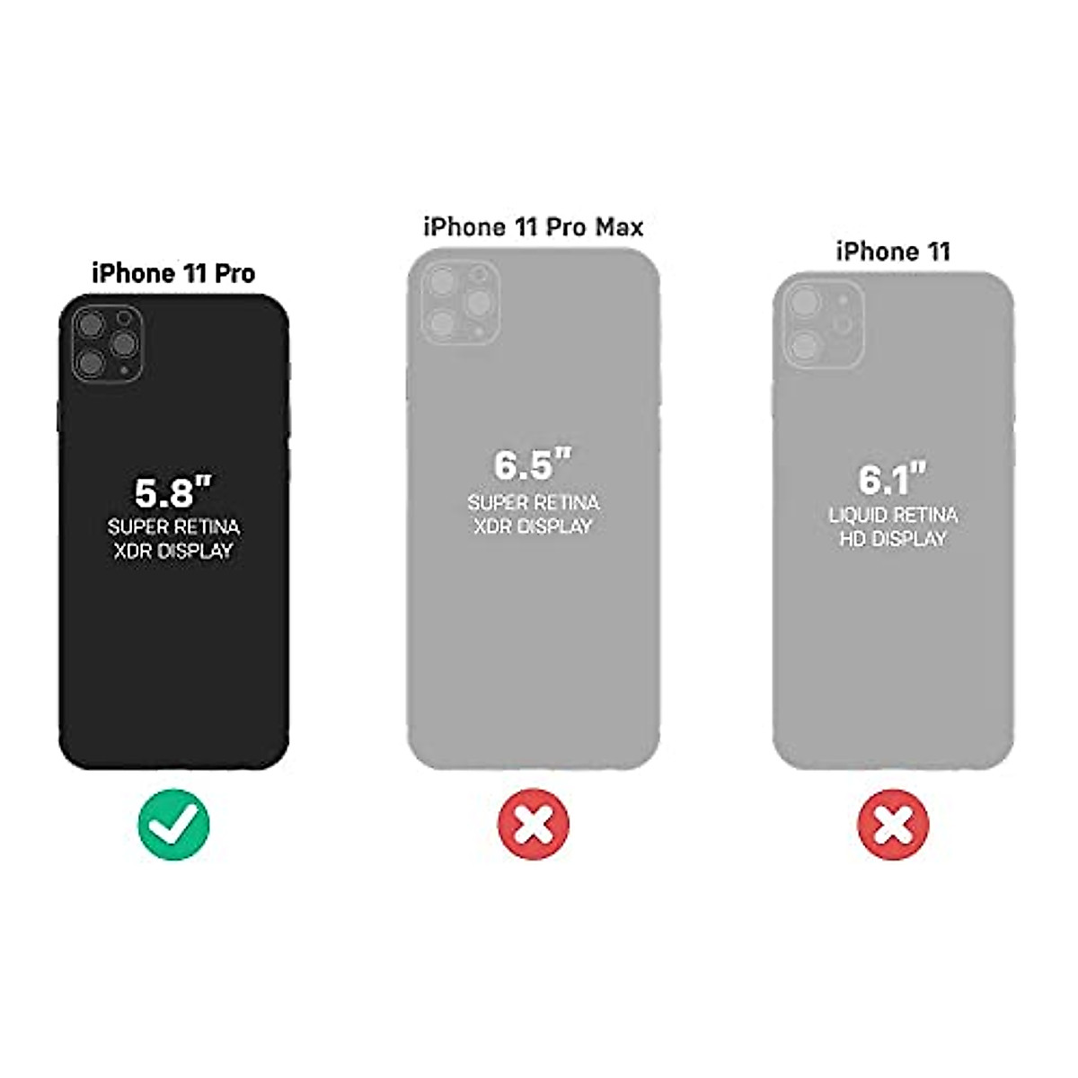 LifeProof FRE Series Waterproof Case for iPhone 11 PRO (ONLY) Non-Retail Packaging - Black