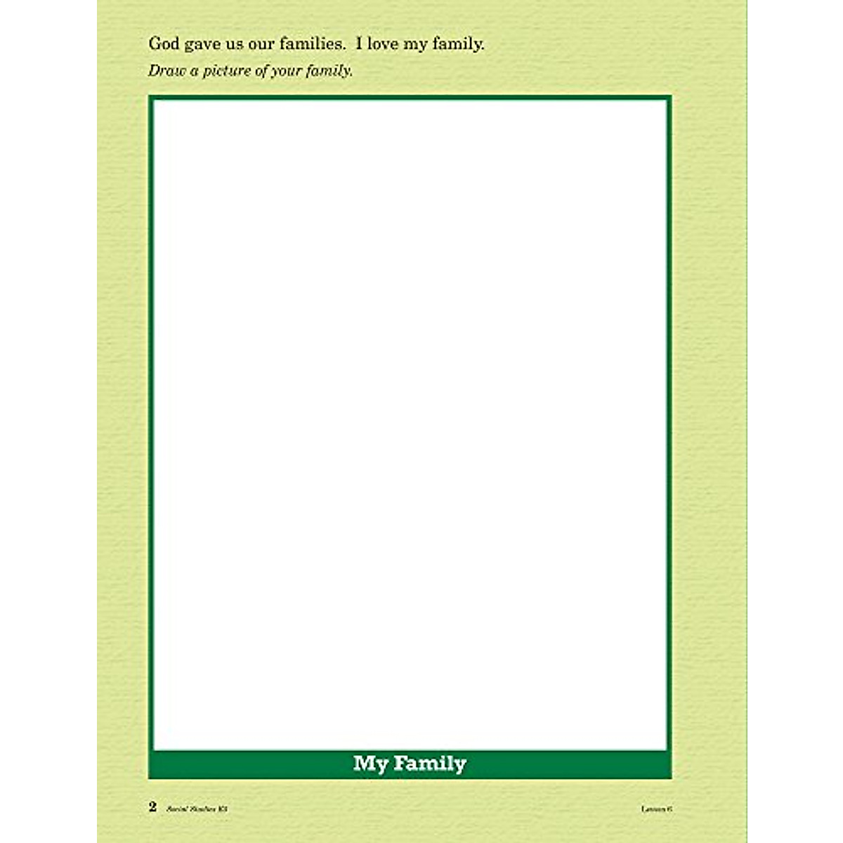 Social Studies K5 - Abeka 5 Year Old Kindergarten Student Activity Book