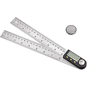 Digital Angle Ruler 0-360° Digital Inclinometer Protractor Angle Finder with LCD Spirit Level 200mm/8 inch for Vertical Horizontal Dual Spirit Level