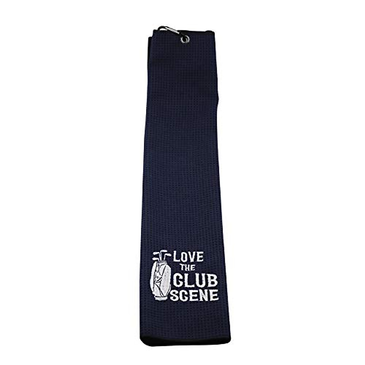 Embroidered Golf Towel Gift Golf Lover Gift Love The Club Scene Golf Towel with Clip (Love The Club Scene)