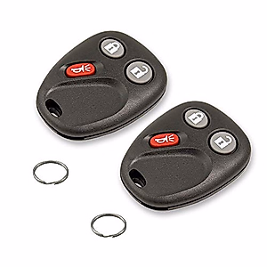 Keyless2Go Replacement for Keyless Entry Car Key Vehicles That Use 3 Button LHJ011-2 Pack