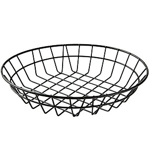 American Metalcraft-WIB100 Baskets, 12" Length x 12" Width, Black,10" Dia. x 2" H
