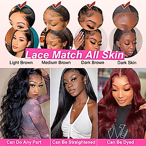 HOT STAR 210% Density HD 13x6 30 Inch Lace Front Wigs Human Hair Pre Plucked Glueless Body Wave Human Hair Wigs for Black Women HD Lace Frontal Wigs Human Hair