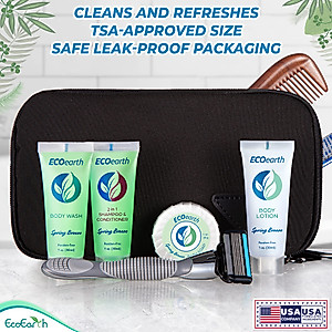 EcoEarth Travel Size Body Wash (1 fl oz, 100 PK, Spring Breeze), Delight Your Guests with a Revitalizing and Refreshing Hotel Body Wash, Quality Mini and Small Size Guest Hotel Toiletries in Bulk