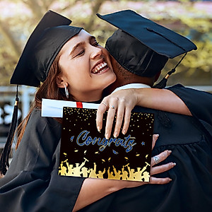 ReliThick 2024 Graduation Fireworks 3D Pop Up Greeting Card Congrats Grad Card Congratulations Personalized Gift Class Of 2024 for High School College University PHD Graduates (Blue and Gold)