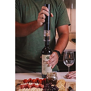 AirVi Electric Wine Opener Kit: Ultimate Wine Companion with Wine Opener, Wine Stopper, Wine Aerator, and Foil Cutter, Enhance Flavor and Maintain Freshness, Ideal Kitchen Gadgets, Four Pieces