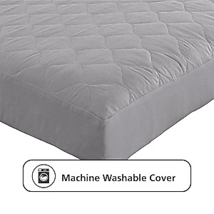 DHP Dana 6 Inch Quilted Full Mattress with Removable Cover and Thermobonded Polyester Fill, Gray