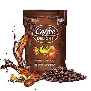 Colombina Coffee Delight Hard Candy - Pack of 100 Gluten Free Coffee-Flavored Candies Made w/Real Colombian Coffee (100 Count) - (13.4oz - 380g)