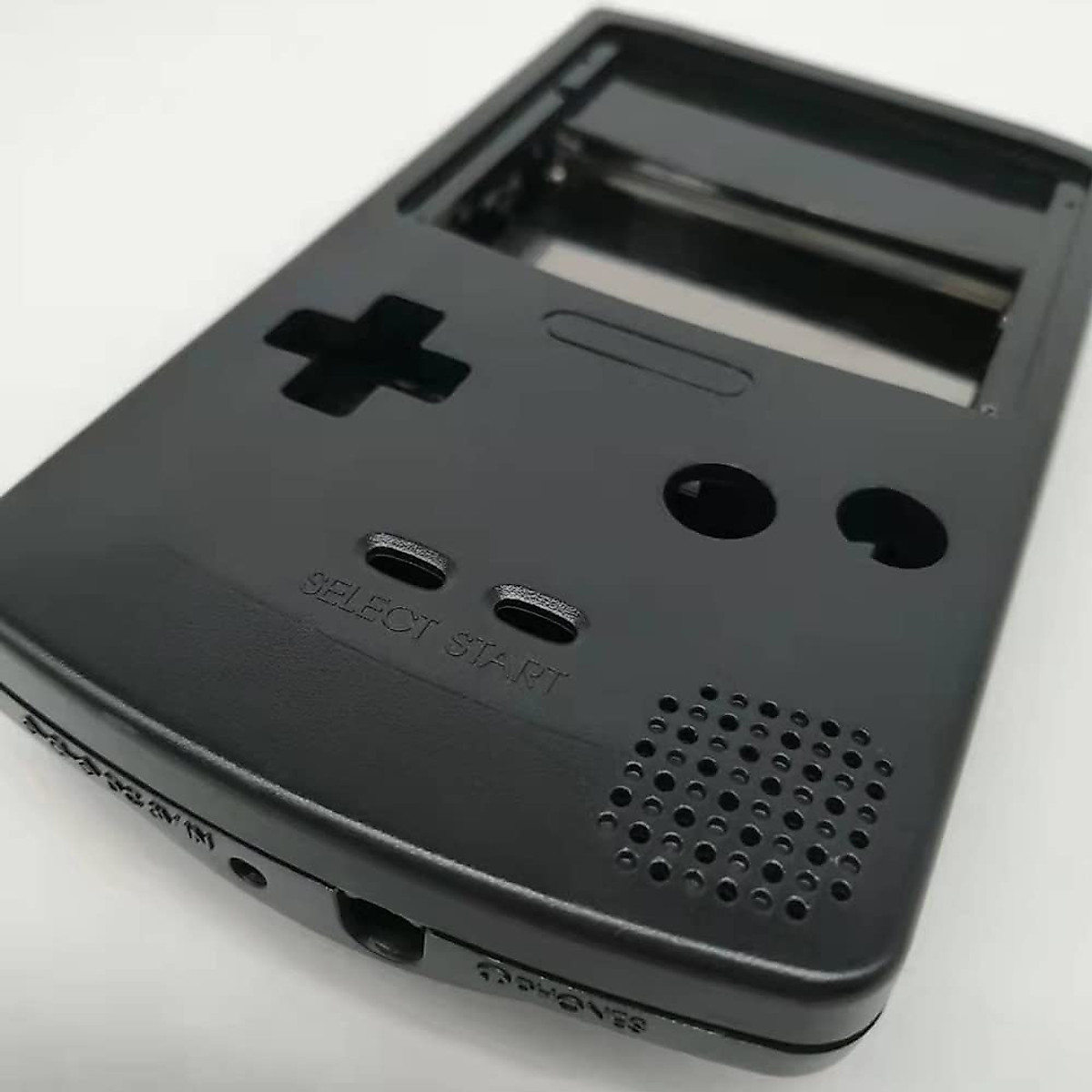 Cowhilan Replacement IPS Full Housing Shell Case + Screwdrivers Compatible with Gameboy Color GBC IPS Highlight Screen Console, Black