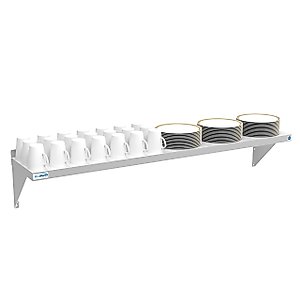 KoolMore - WMSH-1260 NSF Stainless Steel Wall Mount Shelf - Industrial Grade Metal Shelving for Commercial Restaurant Kitchens 12 x 60