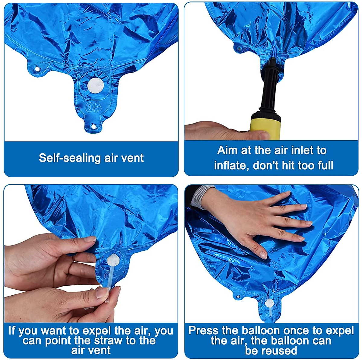 TONIFUL 40 Inch Large Blue Letter C Balloons Giant Alphabet Letter Balloons,Foil Mylar Big Balloons for Birthday Party Anniversary New Year Graduation Supplies Decorations