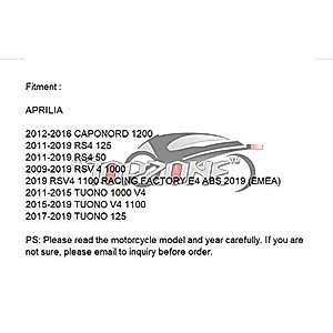 TOPZONE LED Brake Tail Light Integrated Turn signal Function Fit for APR-ILIA 2012-2016 CAPONORD 1200 (Transparent)