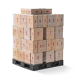 uBoxes Large Cast Stretch Wrap 20" x 1000' 80G Roll with Handle