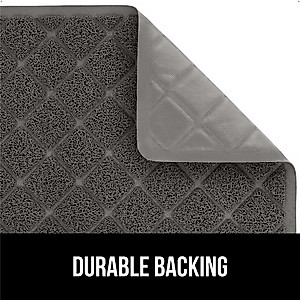 The Original Gorilla Grip Water Resistant Cat Litter Box Trapping Mat 35x23, Easy Clean, Textured Backing, Traps Mess, Cleaner Floors, Less Waste, Stays in Place for Cats, Soft on Paws, Charcoal