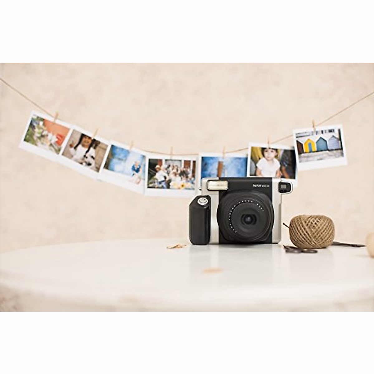 Fujifilm Instax Wide 300 Instant Film Camera (Black) (Renewed)