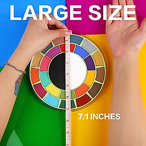 BOBISUKA Face Body Paint Kit - 25 Colors Water Activated Painting Makeup Palette + 10 Blue Artist Paint Brushes Set Large Black & White Ideal for Halloween, SFX, Theater, Cosplay, Parties and Costume