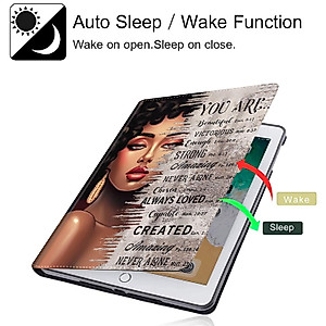 Case for iPad Pro 11 Inch 2022/2021/2020 (4th/3rd/2nd Generation),iPad Air 5th / 4th Generation 10.9 Inch (2022/2020) Case, Durable Shockproof Cover，African American Women Inspirational Quotes