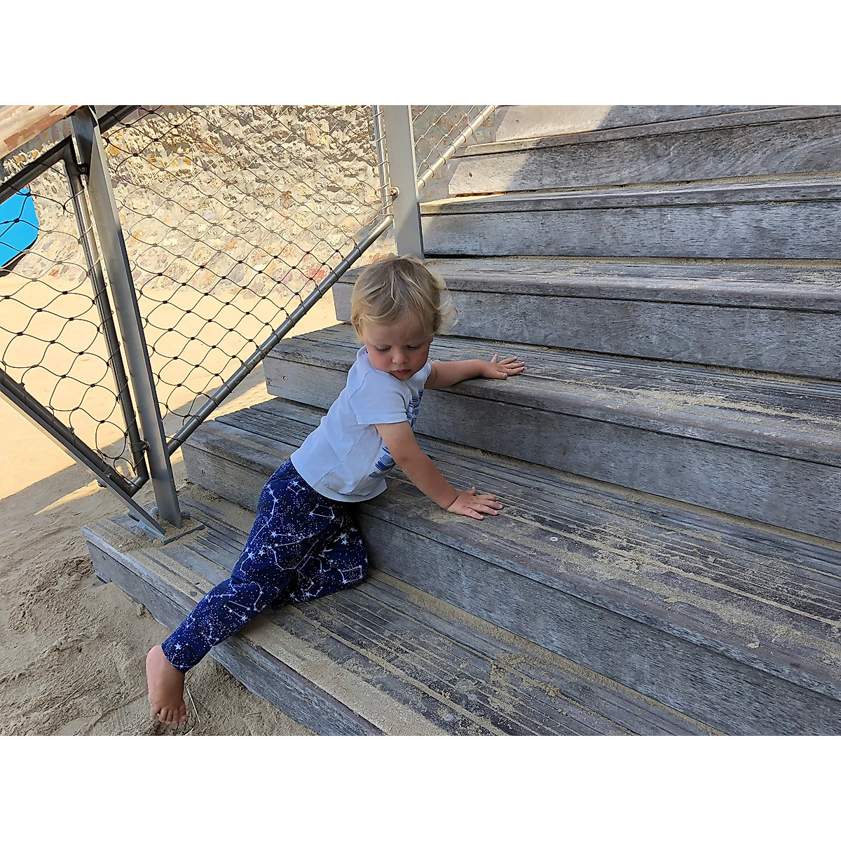 Sandra Aris | Crawling Pants for Babies & Toddlers | Added Butt and Knee Padding for Kids Learning to Crawl & Walk (Super Star, 3T)