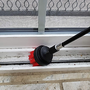 Bring It On Cleaner Drill Brush Attachment Set - Power Scrubber Brush Cleaning Kit & 5 Inch Extension, 3 Brushes Use On Grout, Cars, Bathroom Surfaces, Tile, Baseboard, Shower & Tubs