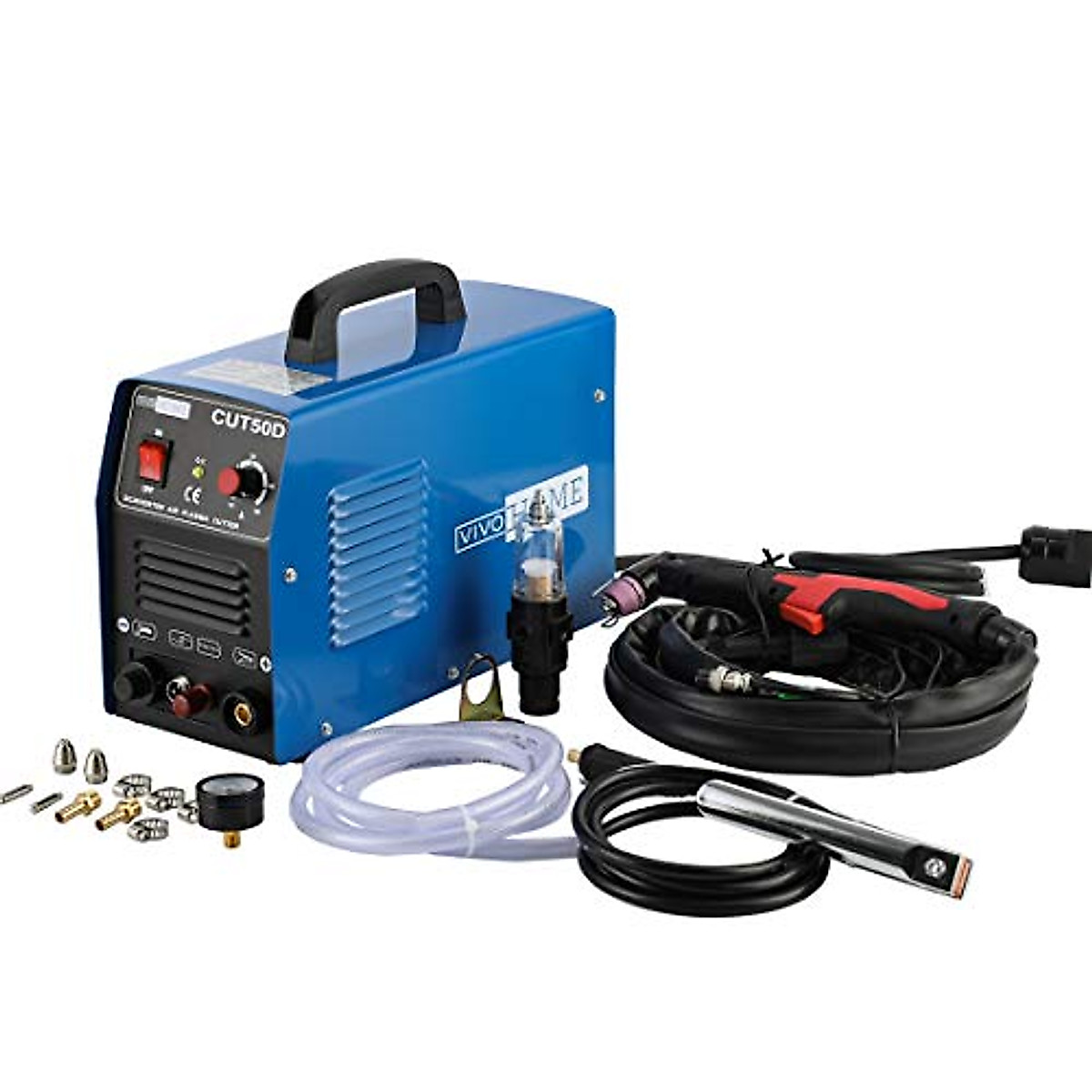 VIVOHOME 3 In 1 Multi-functional Plasma Cutter Cutting TIG STICK/MMA Non Touch Pilot Arc Welding Machine Dual Voltage 110/220V CT520DF Blue