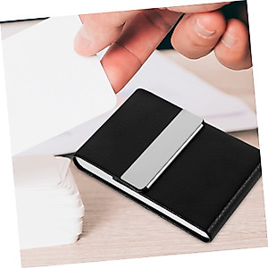 STOBOK 4pcs Business Card Holder Leather Business Card Case Business Card Carrier Ticket Holder Card Case Slim Id Card Case Leather Womens Wallet Cards Bag Man Outdoor Essentials Metal
