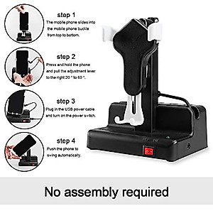 Ermorgen Automatically Steps Counter Compatible for Pokemon Go Cellphone Pedometer (Width Under 3.4 inches) Electric Version Non-Magnetic, Mute Stainless Steel Bearings Quick Steps Earning- White