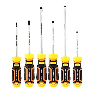 VANQUISH Pieces Magnetic Screwdriver Set, Slotted and Phillips Tips, Tool Set for Home (6-Pieces)