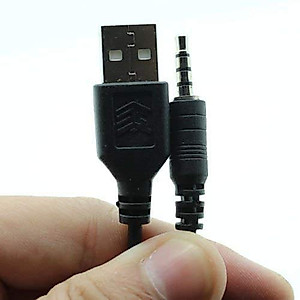 ZIMRIT 3ft USB to 3.5mm Aux Adapter Cable, Data Transfer, Black