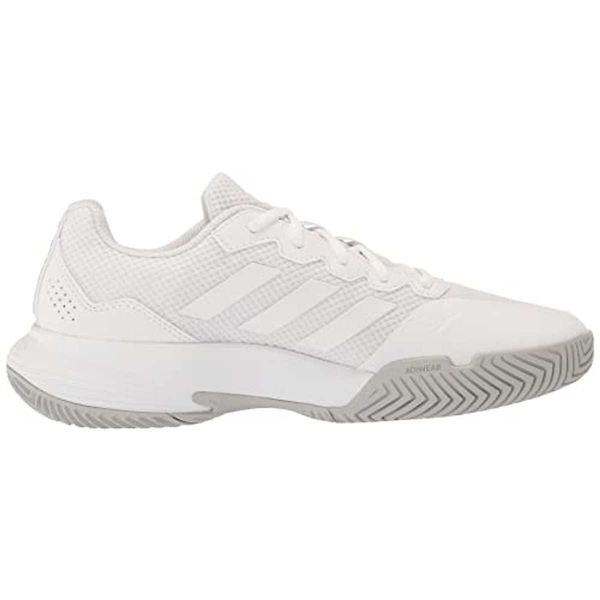 adidas Women's GameCourt 2 Tennis Shoe, White/White/Grey, 9.5