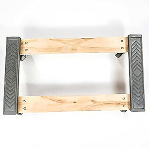 US Cargo Control Rubber Cap Moving Dolly, 18.5 Inch x 32.5 Inch, Heavy Duty Furniture Dolly with Rubber Caps to Secure Load While Moving, Rubber Swivel Wheels for Easy Mobility, Case of 2 Dollies