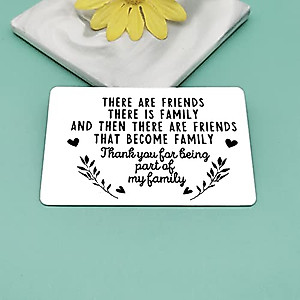 Best Friend Gift Engraved Wallet Insert Card Thank You Gift for Sister in Law Birthday Gift for Brother in Law Engraved Wallet Insert Card Appreciation Gift for Women Men Family Christmas Jewelry