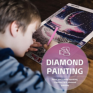 Buewutiry Moon Beach Diamond Painting Kits for Adults - 12x16 Inch Full Drill Diamond Art Kits for Adults Beginner - DIY 5D Diamond Dots Painting Craft for Home Wall Decor Gift (Moon Beach)