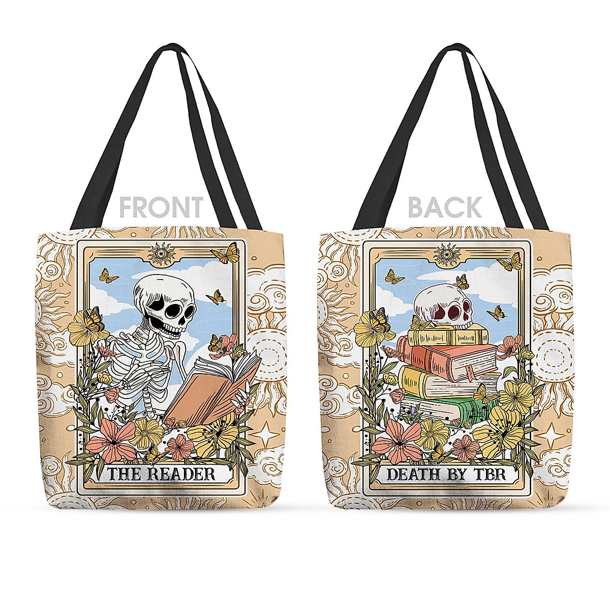 Kozmoz Inspire Book Lovers Gifts - Accessories For Reading Lovers - The Reader Death by TBR - The Tarrot Reader Tumbler 20oz