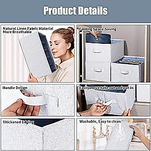 2 Pack Drawer Organizers for Clothing , Clothes Organizer w/ Underwear Organizer , Clothes Organizer for Folded Clothes w/ Space Saving Hangers , Non-Woven Clothing Organizer, Drawer Organizer Clothes