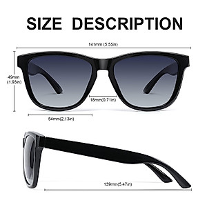 kunchu Polarized Sunglasses Womens Trendy Classic Retro Womens Sunglasses Men Driving Sun Glasses UV Protection