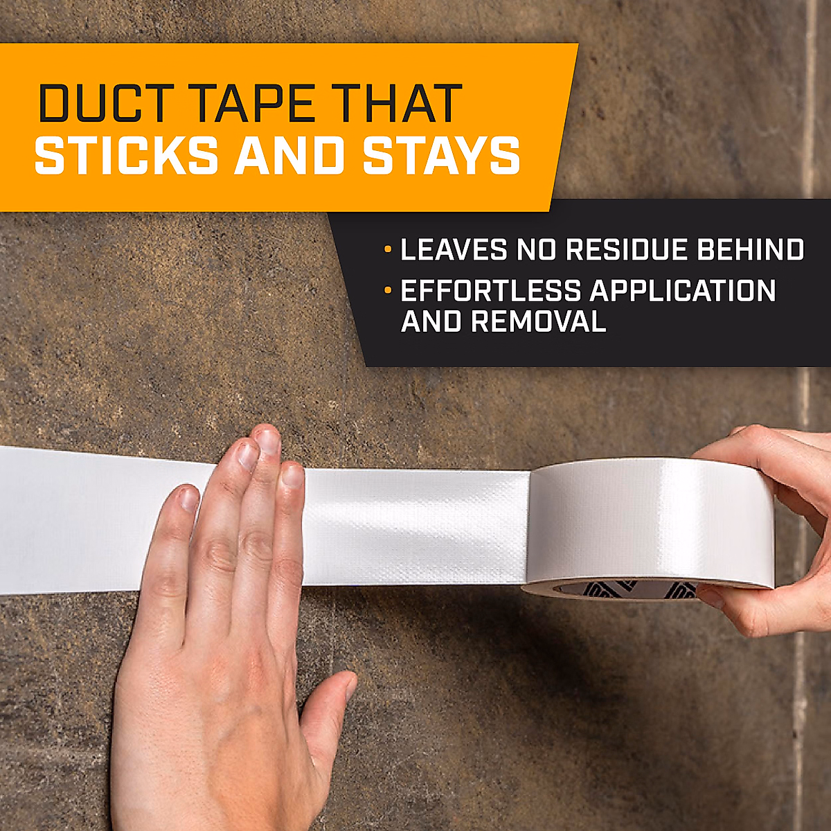 Lockport White Duct Tape - Roll Multi 6 Pack 20 Yards x 2 Inch - Duct Tape Heavy Duty - Waterproof - No Residue - Strong Adhesive Duct Tape Tearable for Indoor Outdoor Use - Duct Tape Bulk Value