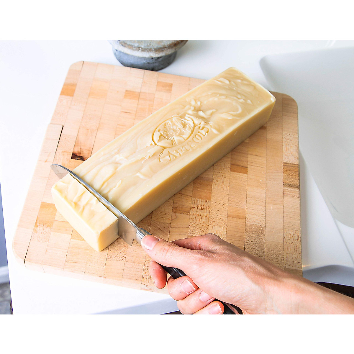 Organic Goat's Milk Soap Loaf - Cut Into 8 to 10 Soap Bars - Natural Ingredients - Hypoallergenic - 2 Pound Block