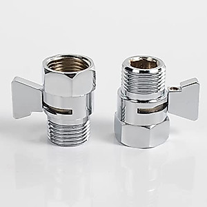 HAOXIN Double Outlet Shower Manifold with Shut Off Valve,Suitable for Dual Sprayer Showering System,Chrome,STC03